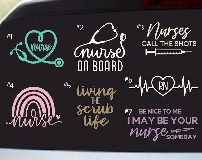 Nurse Life Sticker for Car Window, Bumper, or Laptop. Free Shipping - Etsy