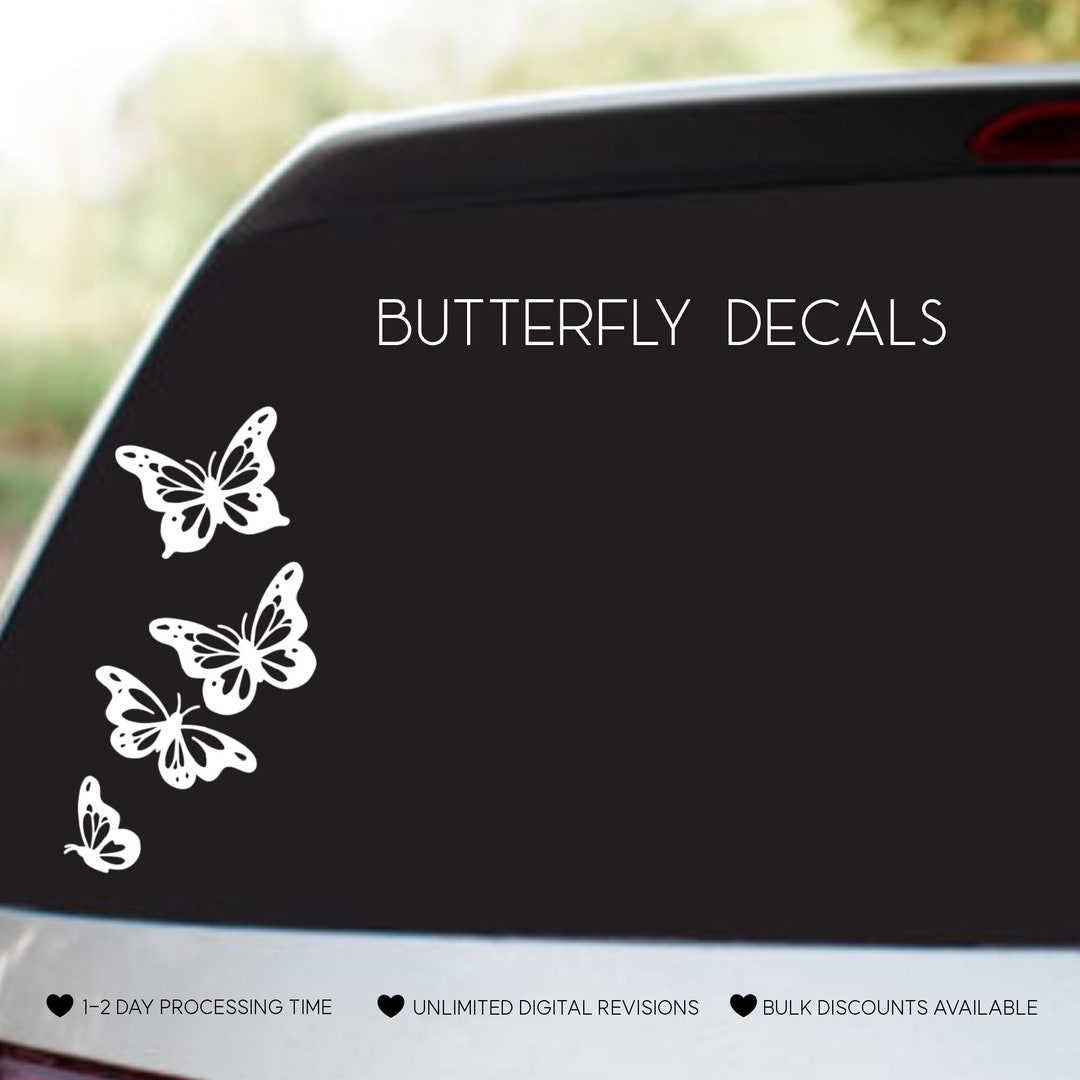 Butterfly Vinyl Decal Stickers | Butterfly Car Decals | Holographic ...