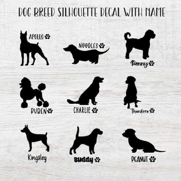 Dog Breed Decal - Etsy