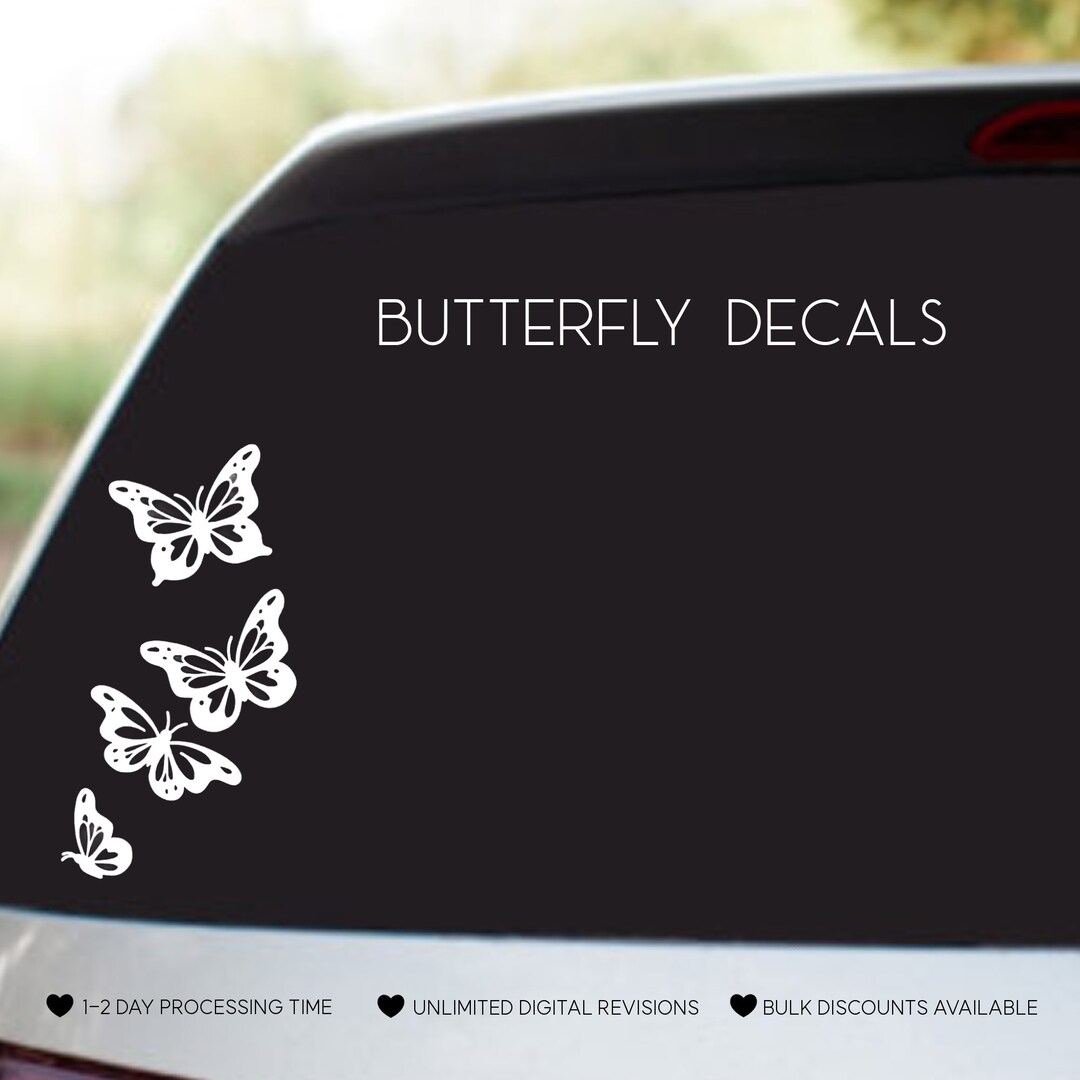 Butterfly Vinyl Decal Stickers Butterfly Car Decals Holographic Options ...