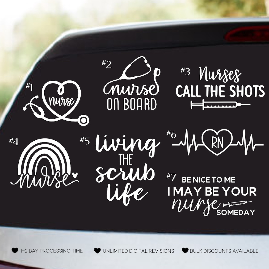 Nurse Vinyl Decal Stickers / Nurse on Board Window/car Decal / - Etsy