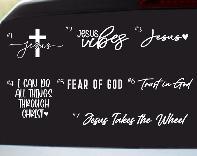 Jesus Vinyl Decal Stickers | God Window Decals | Religious Car and ...