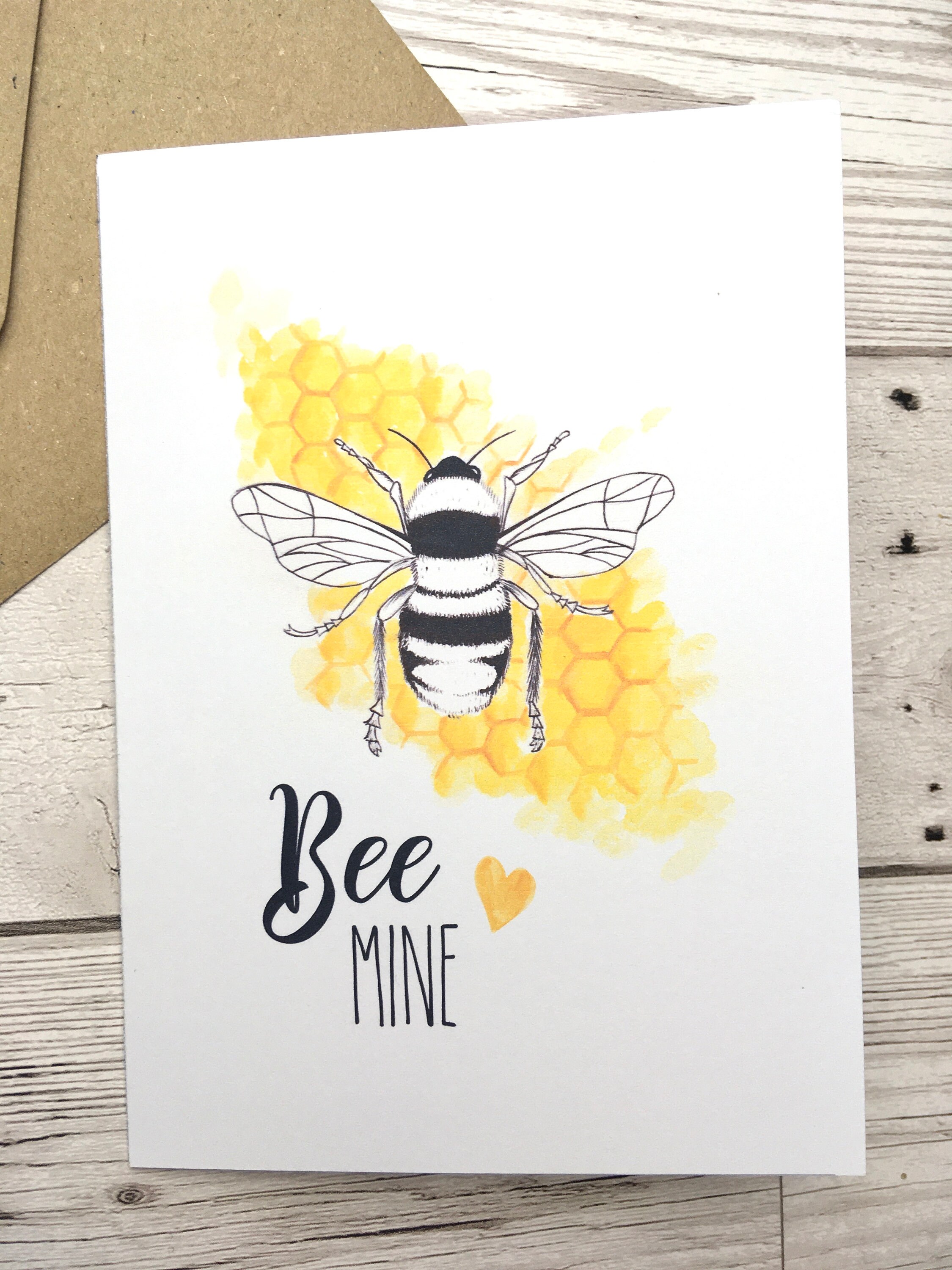 Bee Birthday Card. Bee Pun Card. Bumble Bee Greeting Card. Happy ...