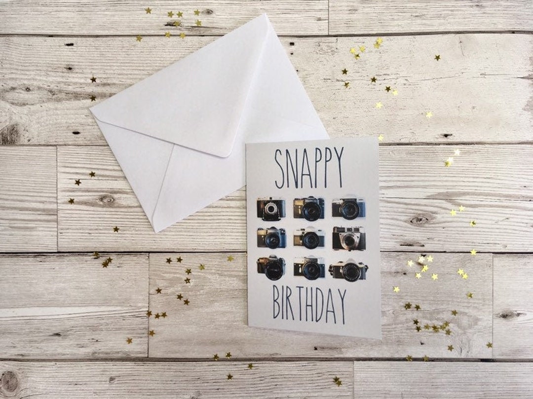 Birthday Card for Photographer. Snappy Birthday Card. Vintage Camera ...