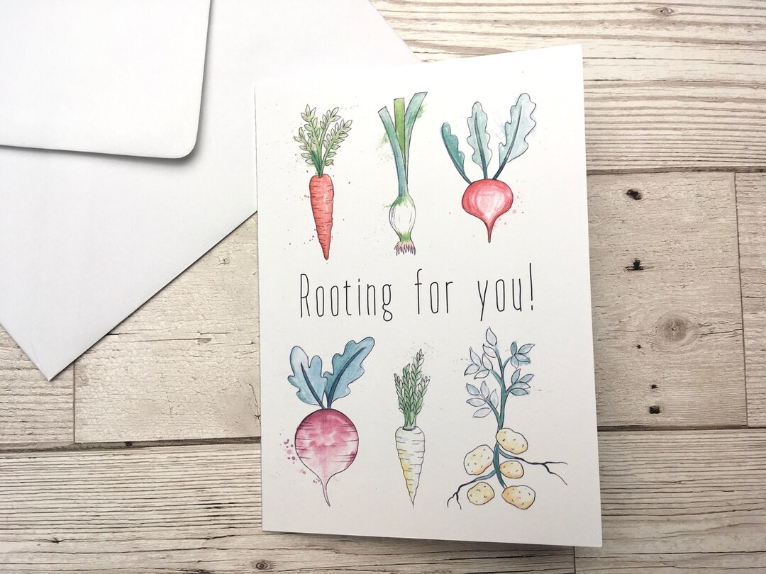 Rooting for You Greeting Card. Good Luck Card. Best Wishes Card ...