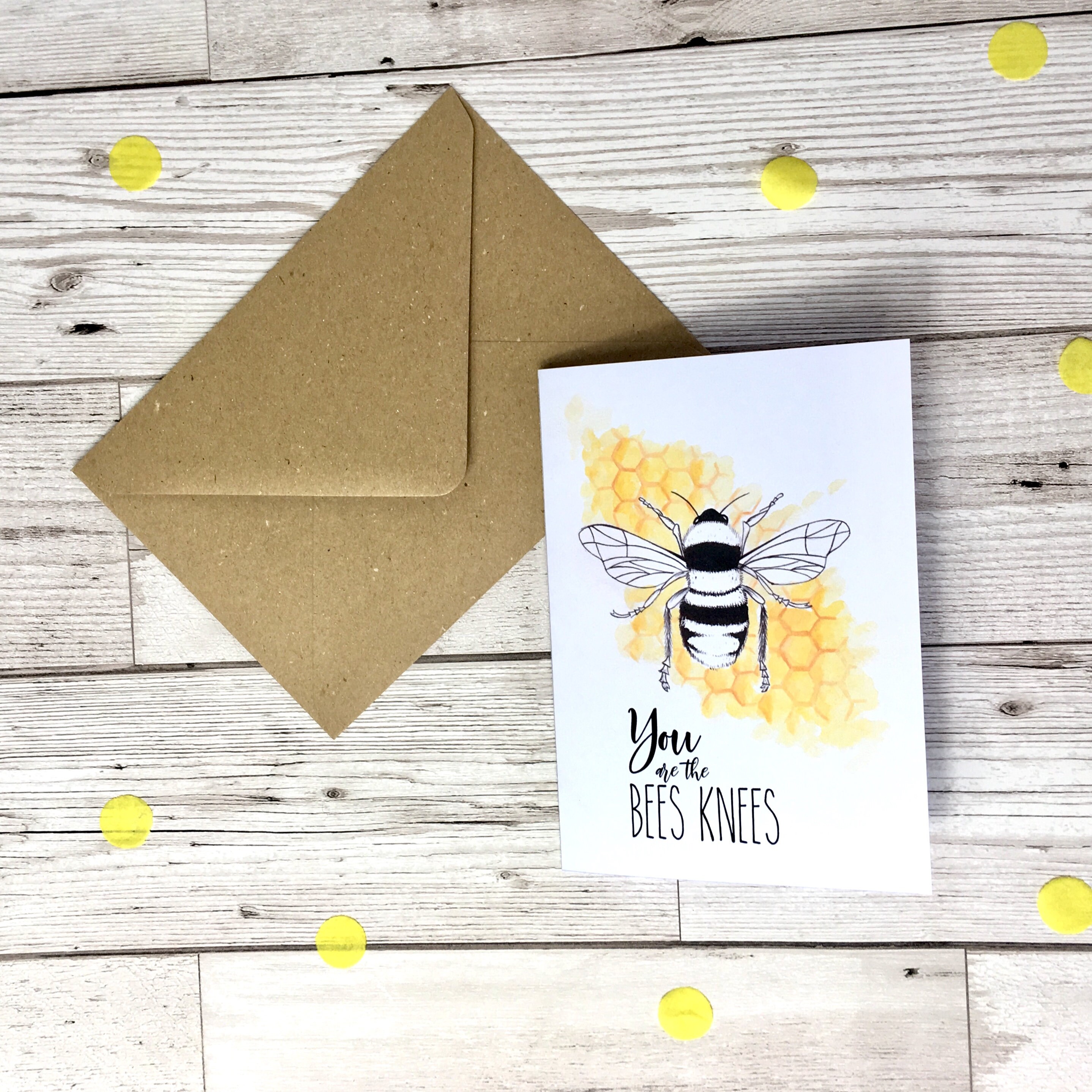 Bee Birthday Card. Bee Pun Card. Bumble Bee Greeting Card. Happy ...