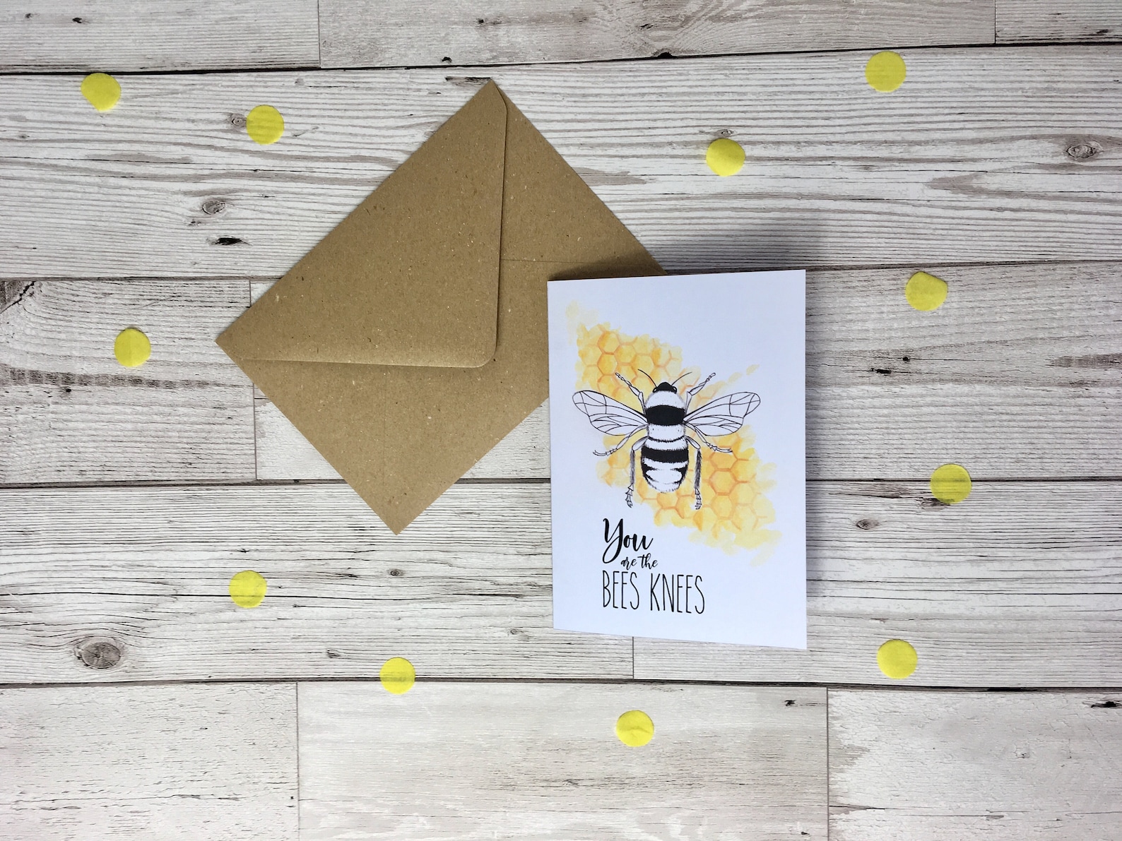 Bee Birthday Card. Bee Pun Card. Bumble Bee Greeting Card. Happy ...