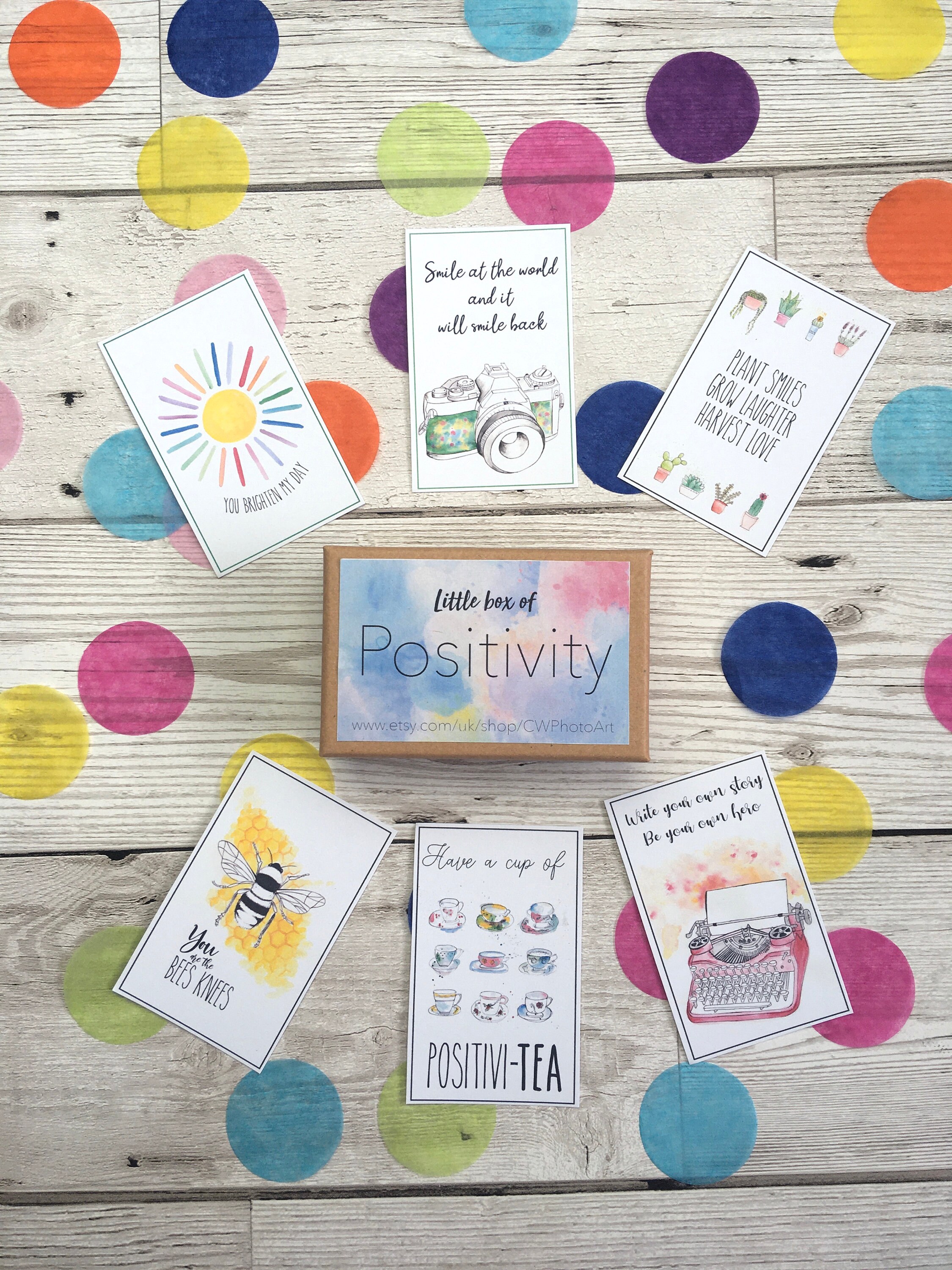 Inspirational Positive Message Cards Box Set of 16. Positivity - Etsy UK