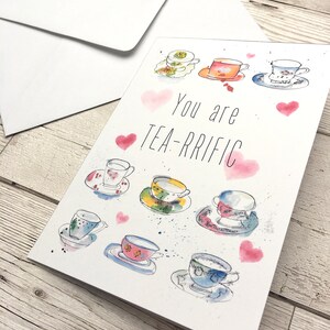 Tea Pun Greeting Card. You Are My Cup of Tea. You Are Terrific - Etsy UK