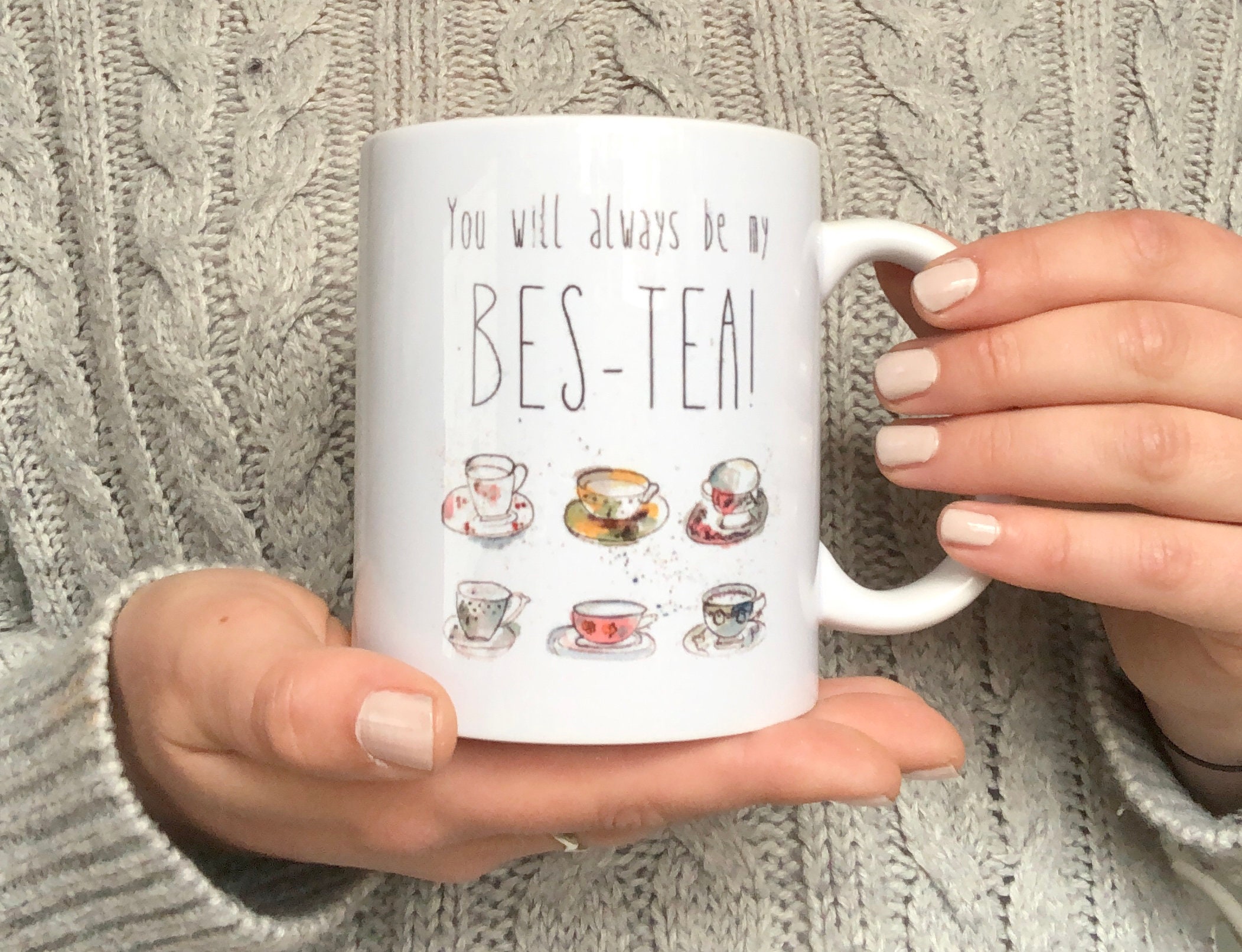 Best Friend Tea Mug. Tea Lover Gift Idea. Bestie Birthday Gift ...