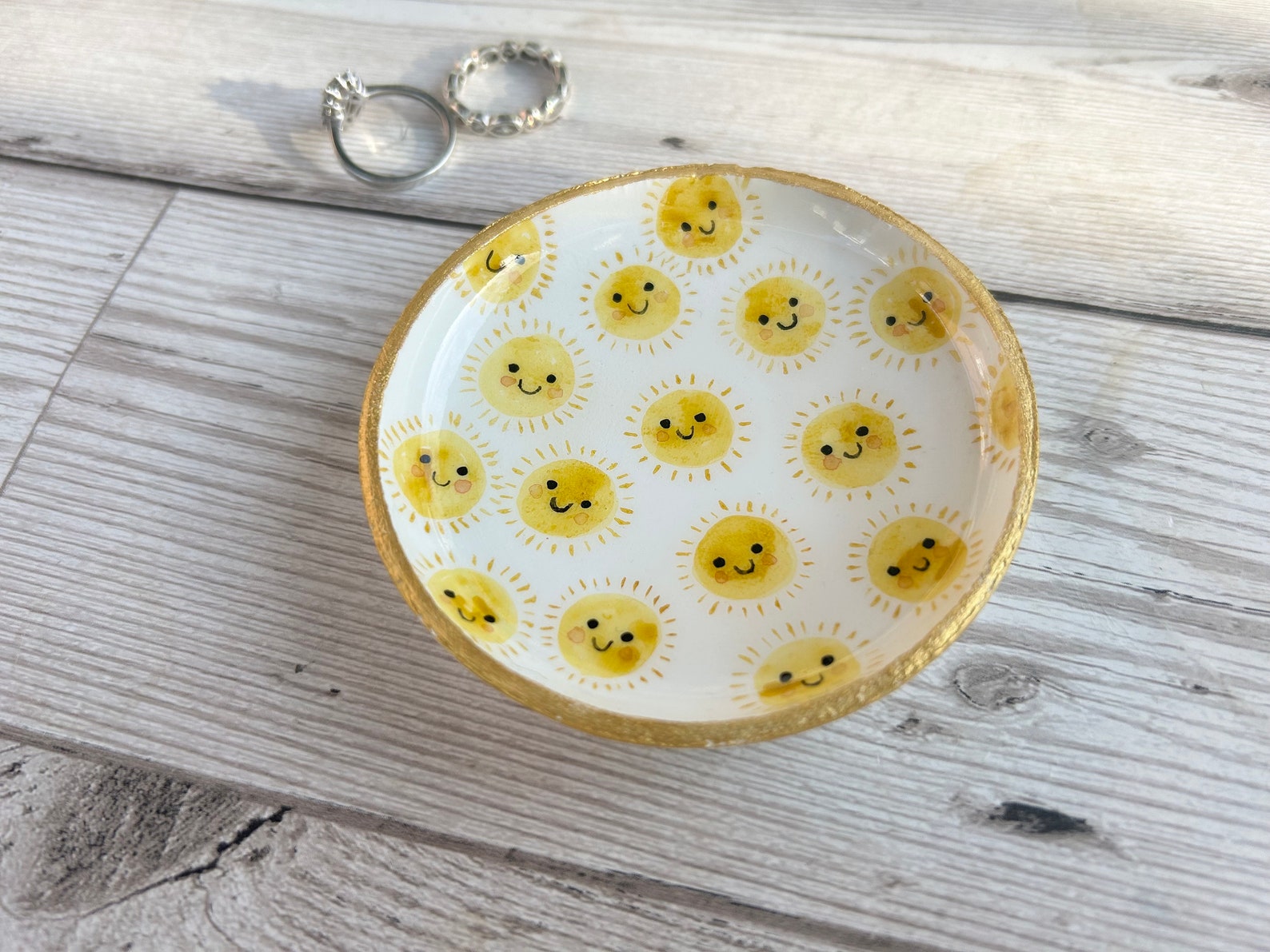 Summer Sun Trinket Dish. Summer Ring Holder. Sunshine Home Decor ...