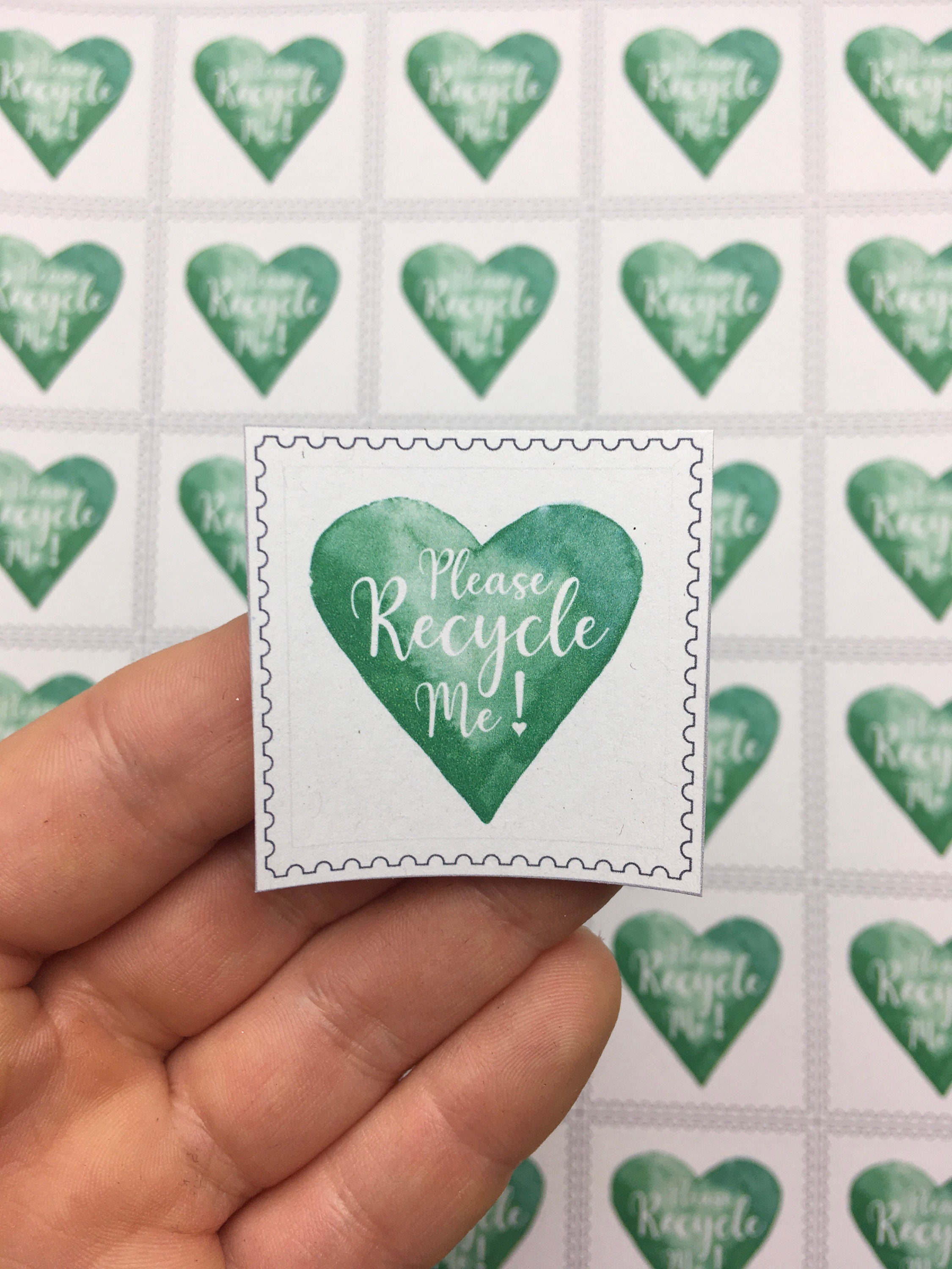 Recycle Me Stickers. Reuse and Recycle Packaging Stickers. Eco - Etsy UK