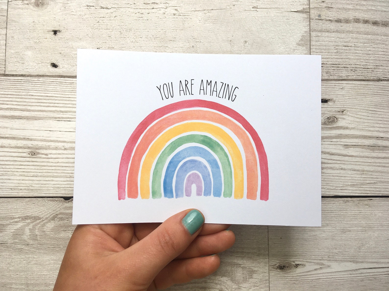 Positivity Postcard Pack of 4. Rainbow Postcards. You Are | Etsy
