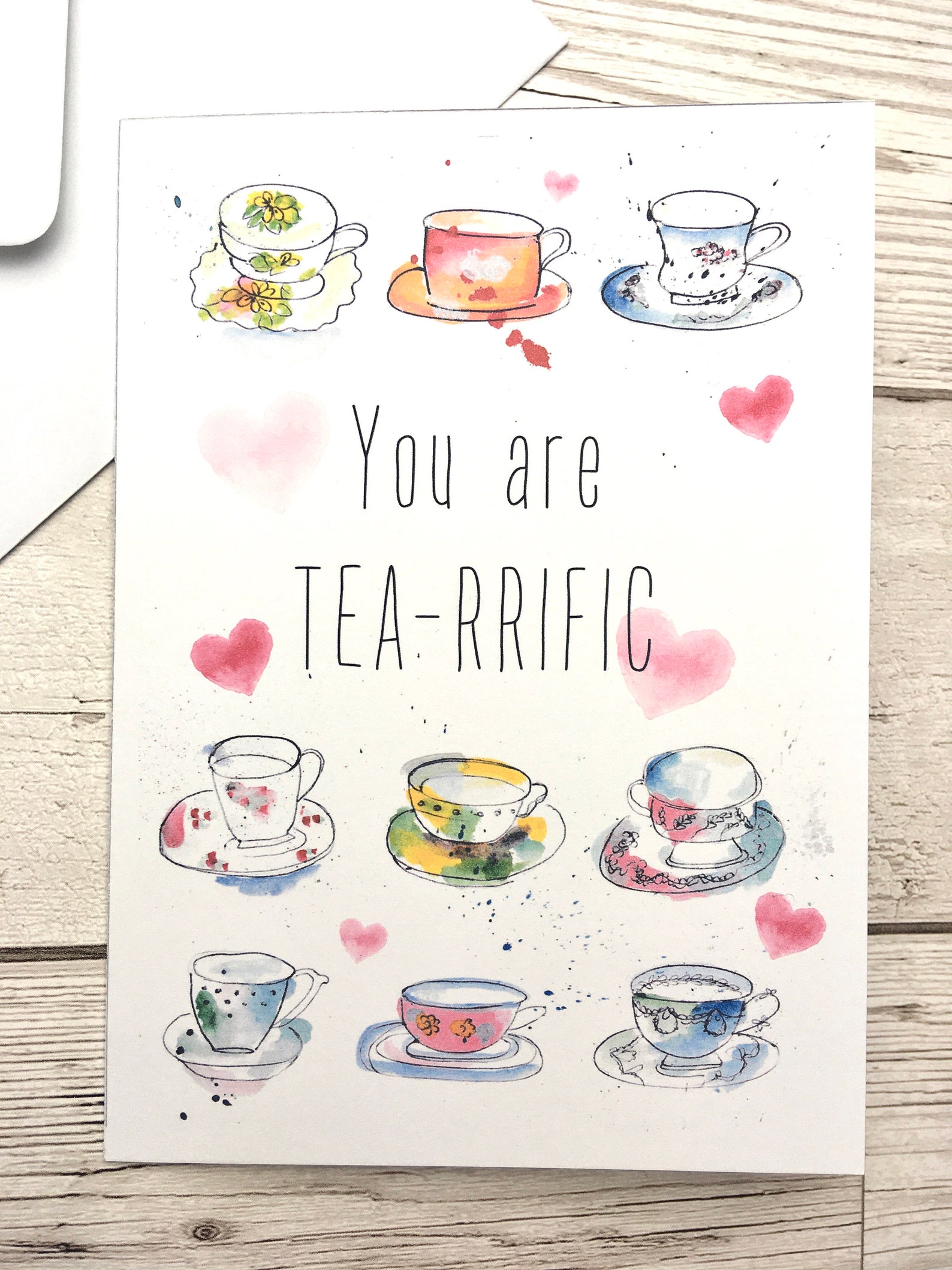 Tea Pun Greeting Card. You Are My Cup of Tea. You Are Terrific - Etsy UK