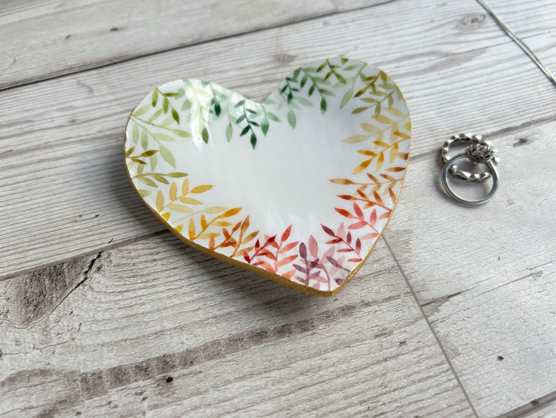 Autumn Leaves Ring Dish. Botanical Trinket Dish. Fall Decor. House ...
