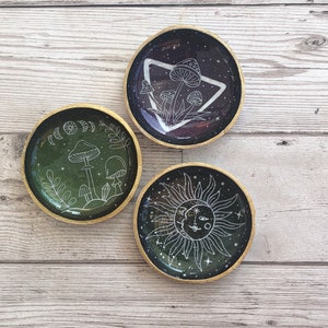 Trippy Ring Dish. Witchy Home Decor. Psychedelic Trinket Dish. Gift for ...