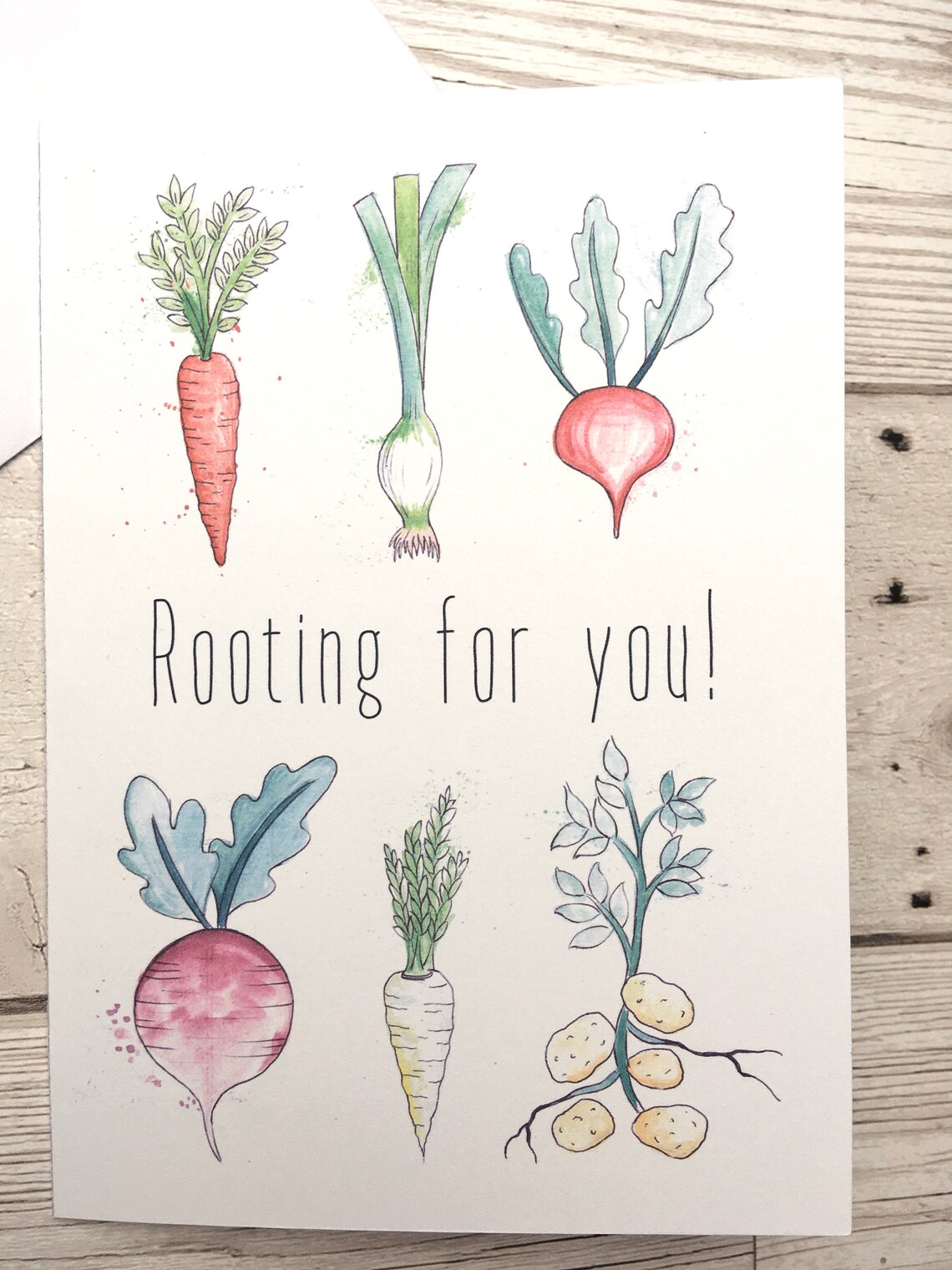 Rooting for You Greeting Card. Good Luck Card. Best Wishes Card ...