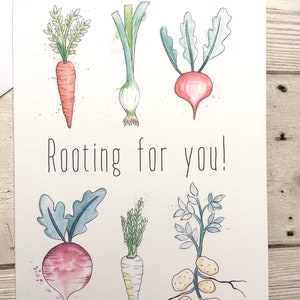 Rooting for You Greeting Card. Good Luck Card. Best Wishes Card ...
