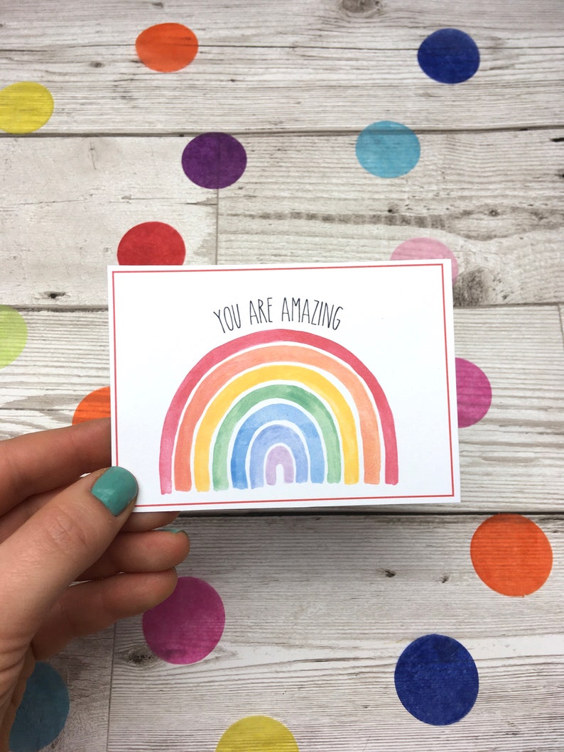 Positive Mini Postcards. Good Vibes Quote Notecards. | Etsy
