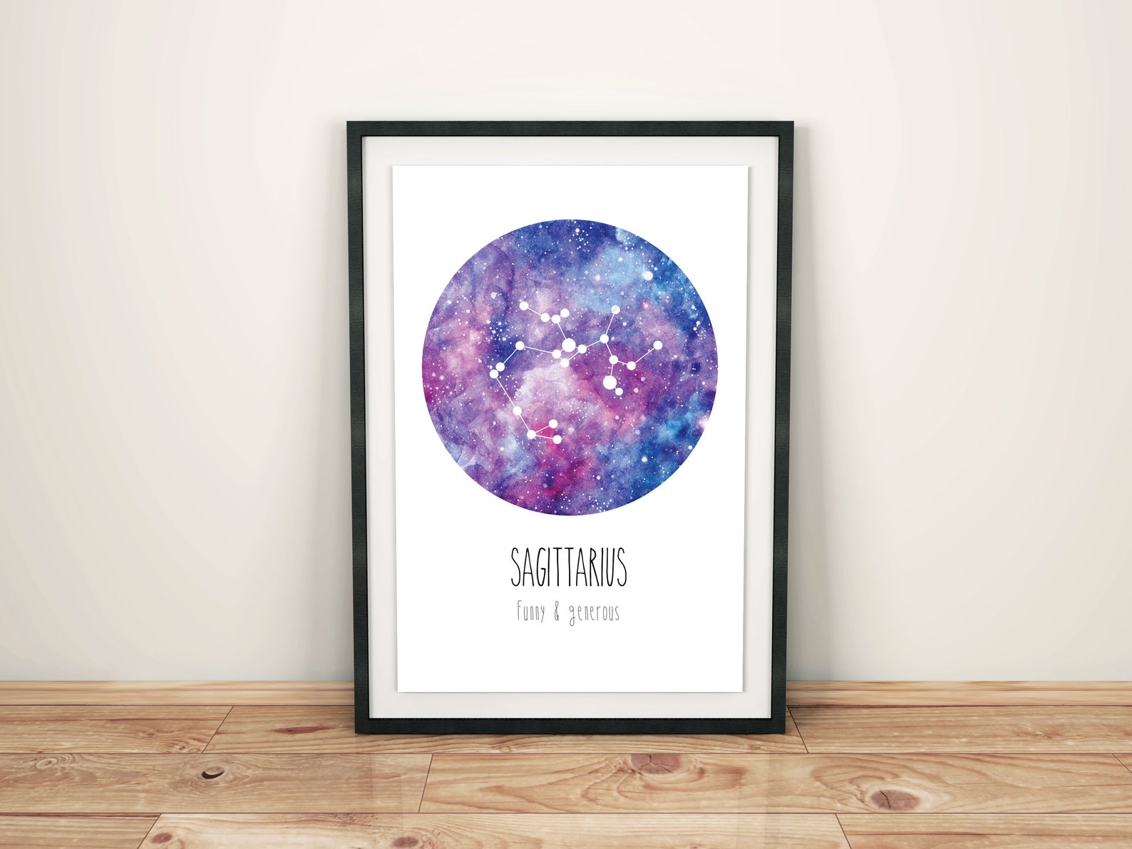 A5 Star Sign Zodiac Prints. Galaxy Star Costenstleation A5 - Etsy