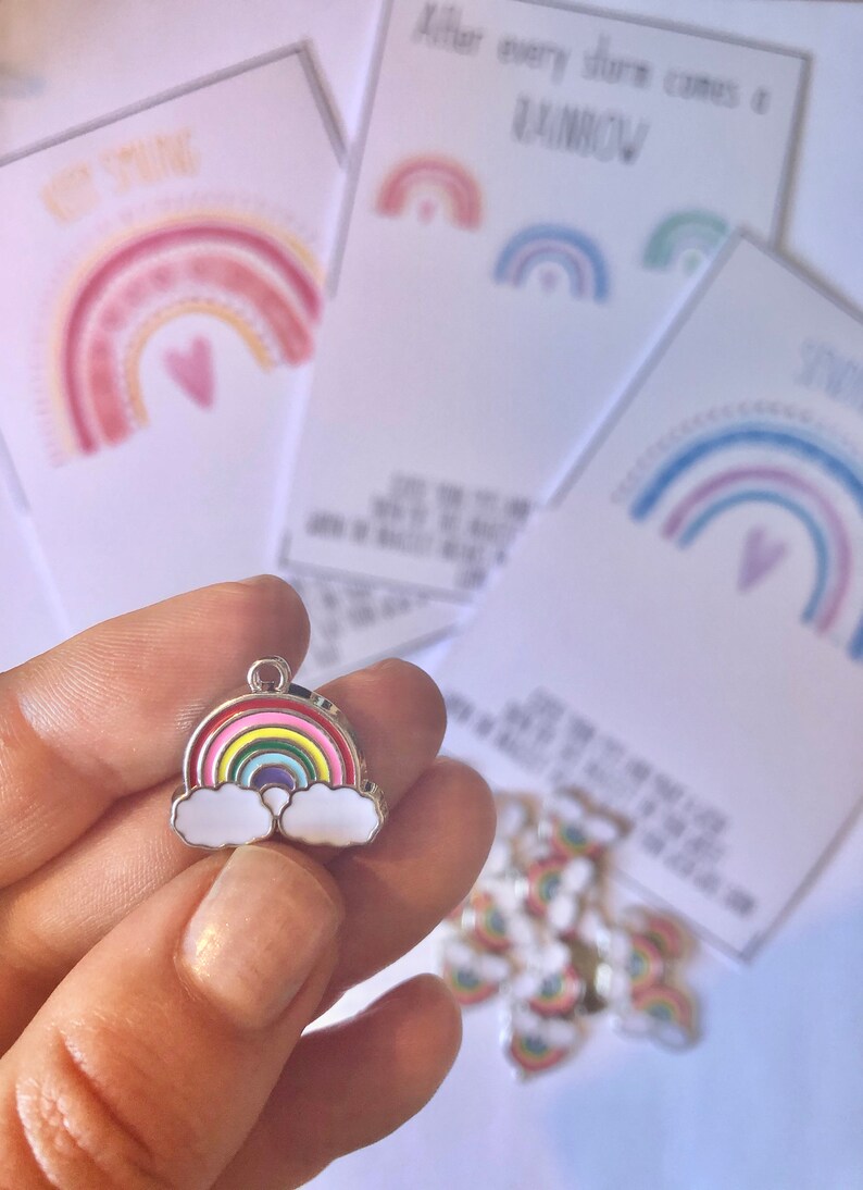 Rainbow Wish Bracelet. Thinking of You Gift. Rainbow Card. | Etsy