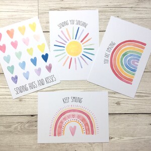 Positivity Postcard Pack of 4. Rainbow Postcards. You Are Amazing. You ...