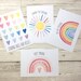 Positivity Postcard Pack of 4. Rainbow Postcards. You Are - Etsy