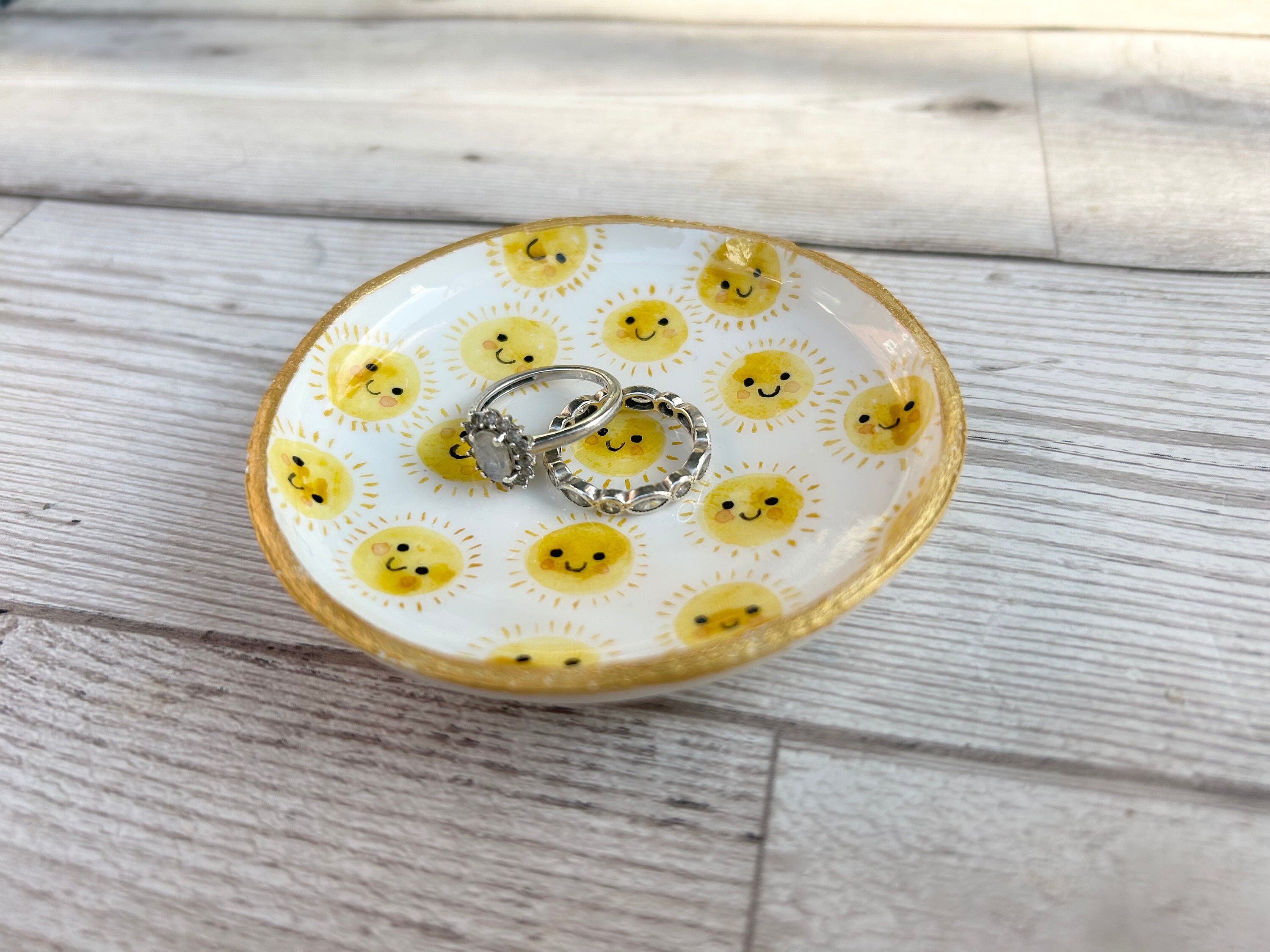 Summer Sun Trinket Dish. Summer Ring Holder. Sunshine Home Decor ...