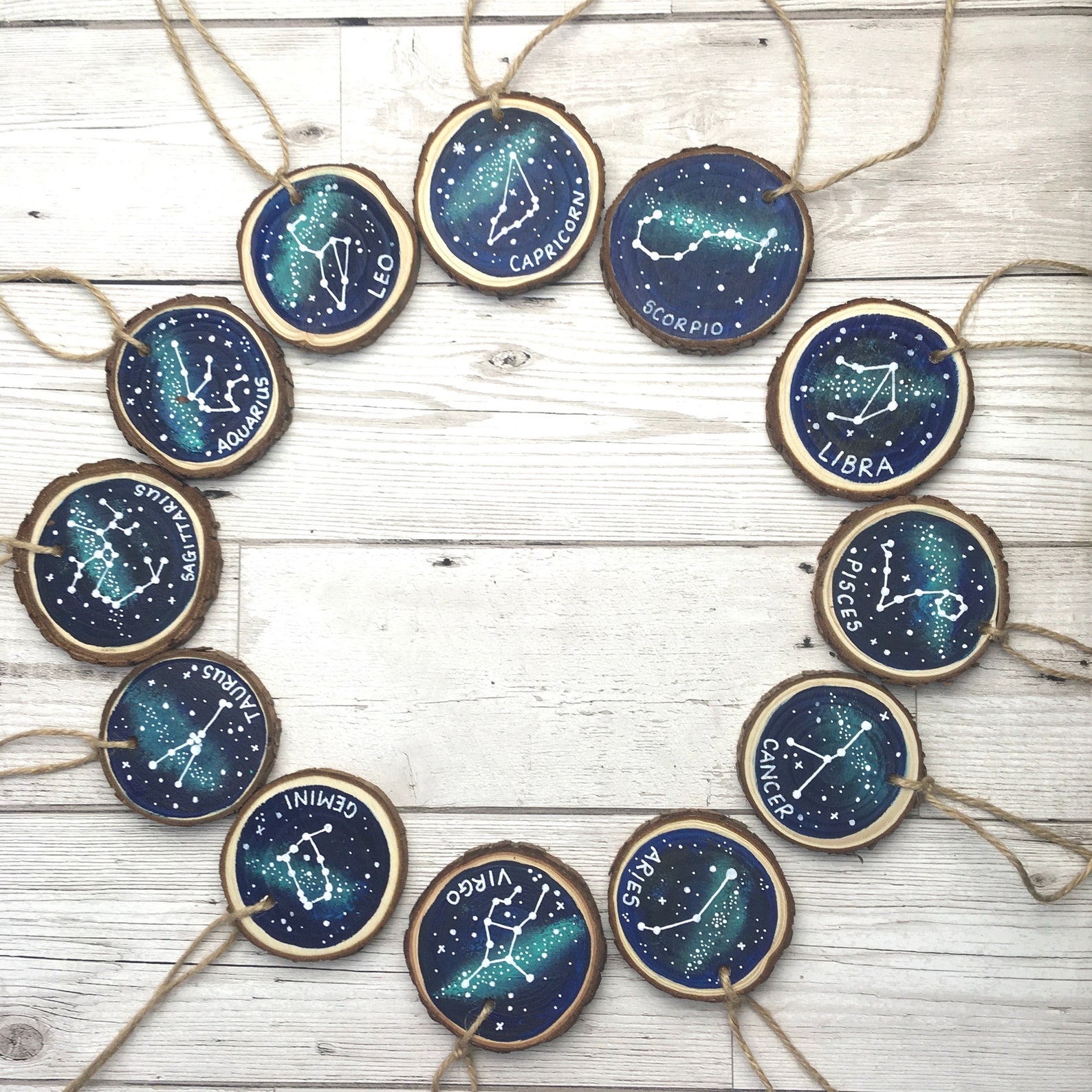 Star Sign Wooden Ornament. Zodiac Birthday Gift. Astrology - Etsy