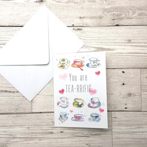 Tea Pun Greeting Card. You Are My Cup of Tea. You Are Terrific - Etsy UK