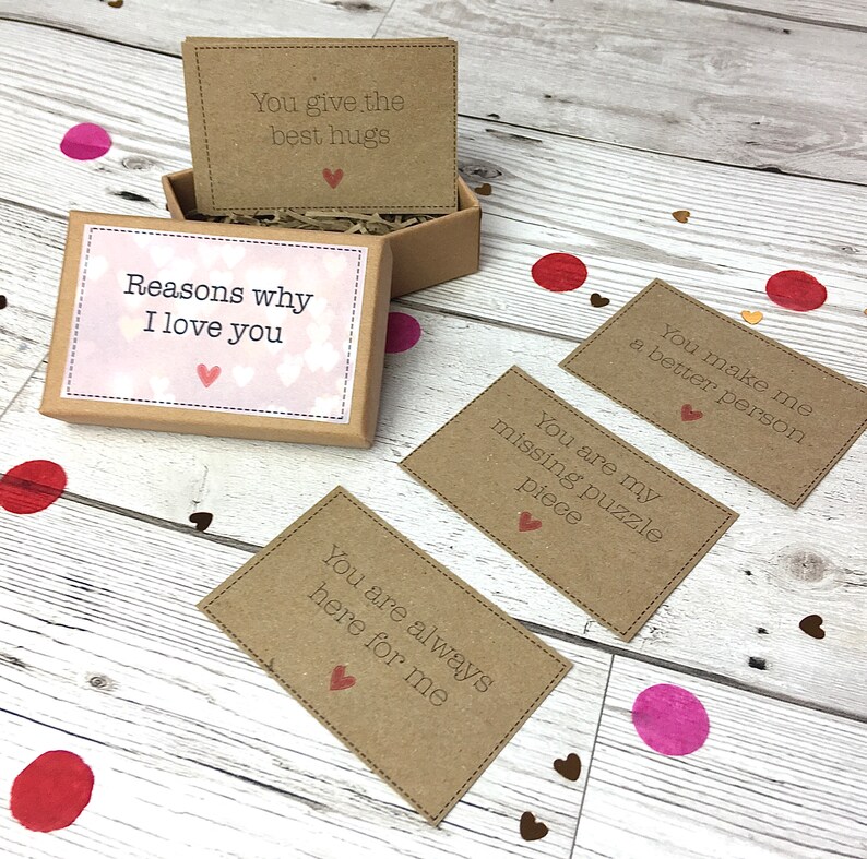 Reasons Why I Love You Note Cards. Anniversary Gift for | Etsy UK