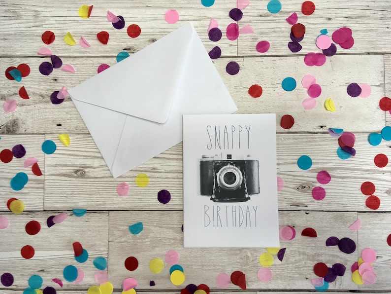 Birthday Card for Photographer. Snappy Birthday Card. Vintage Camera ...