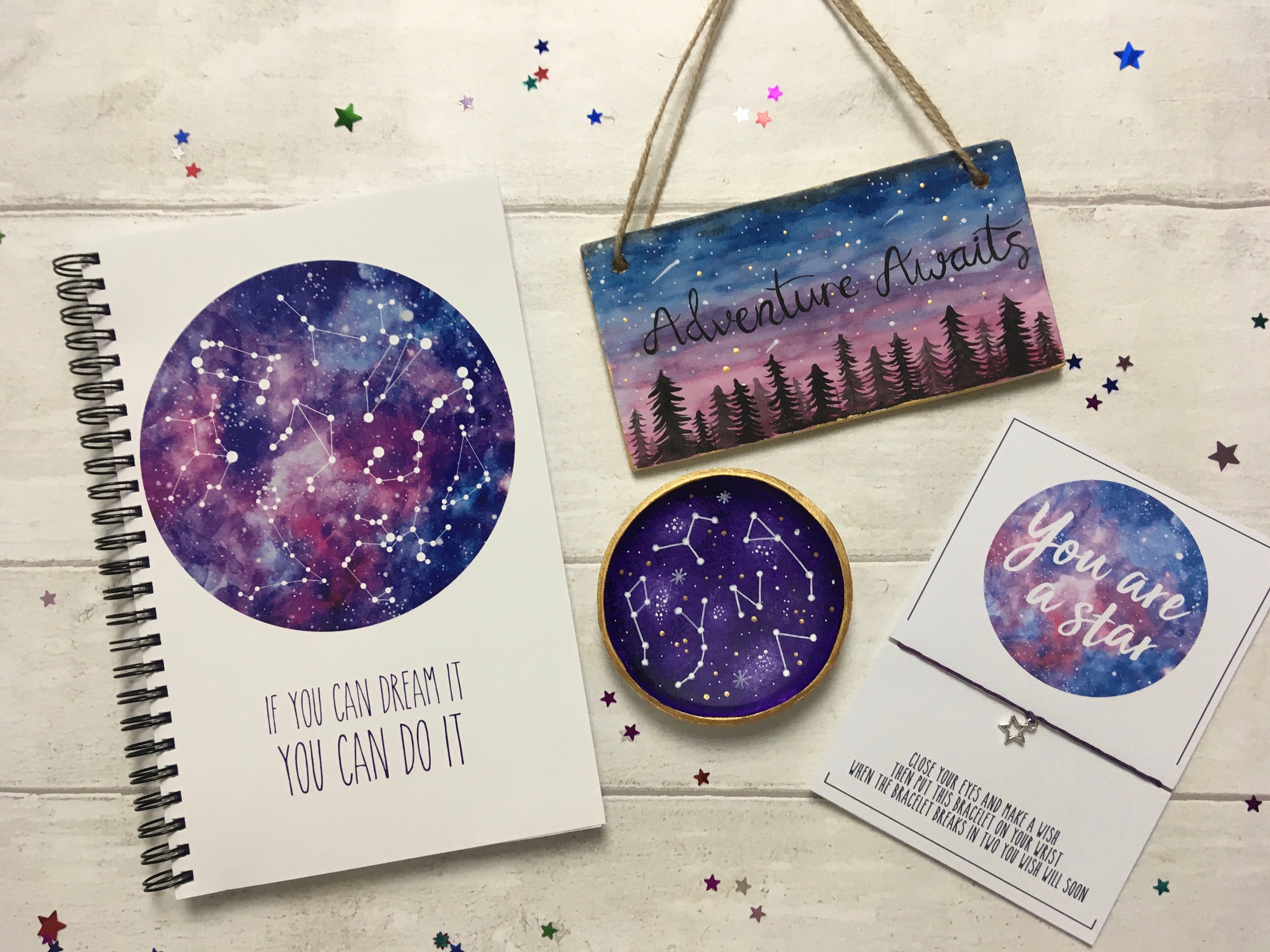 Galaxy gift set. Star constellation gift box. Inspirational | Etsy