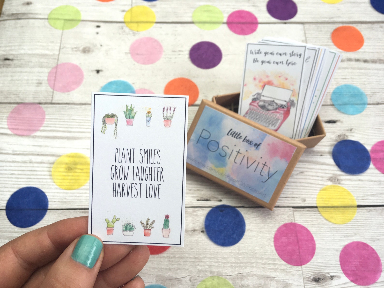 Inspirational Positive Message Cards Box Set of 16. Positivity - Etsy