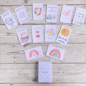 Inspirational Positive Message Cards Box Set of 12. Positivity Cards ...