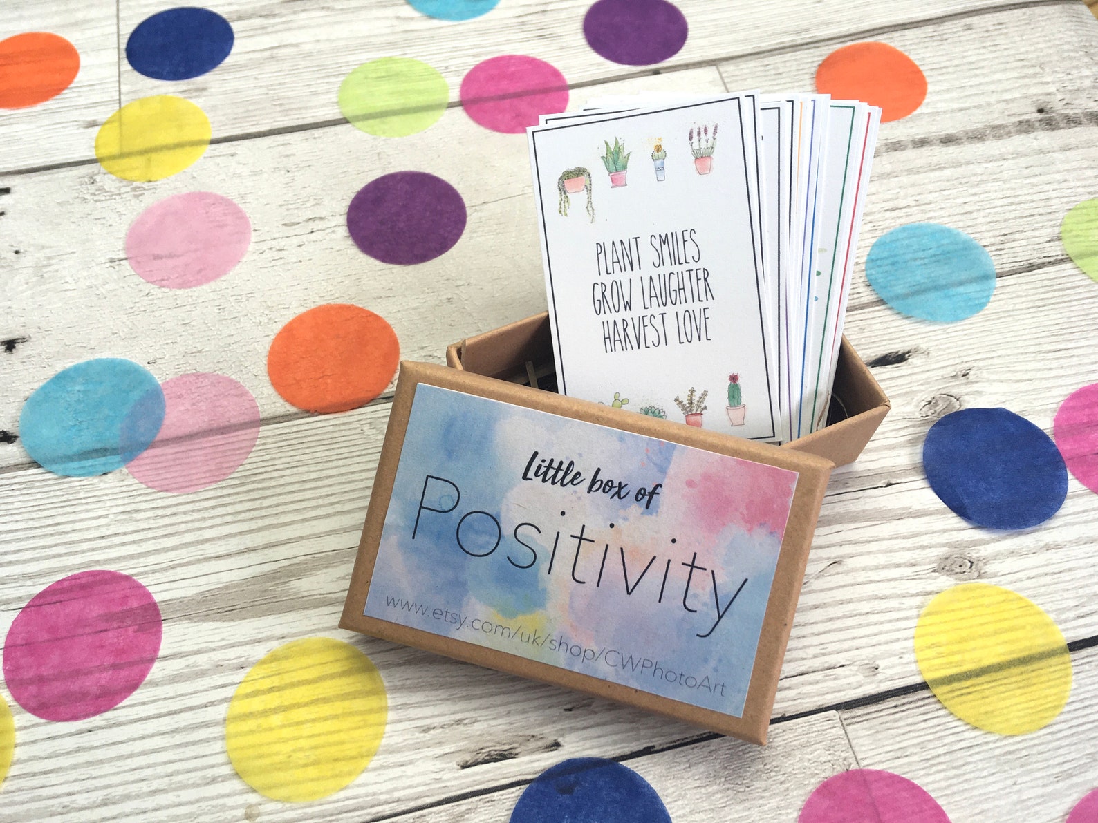 Inspirational Positive Message Cards Box Set of 16. Positivity - Etsy