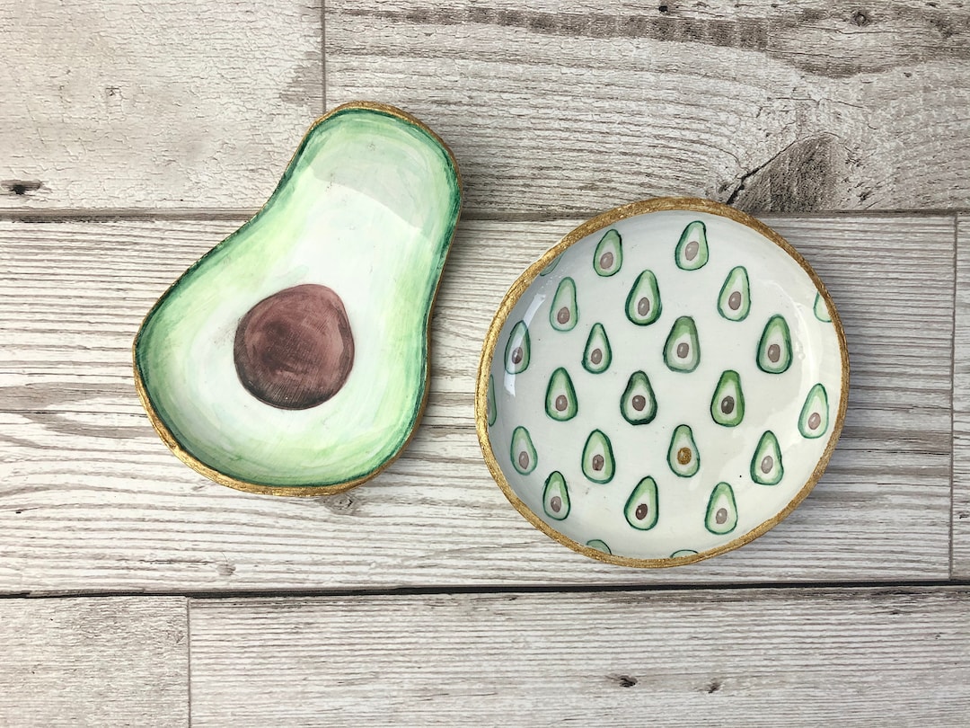 Avocado Ring Dish. Tween Bedroom Decor. Fun Jewellery Storage. Avocado ...