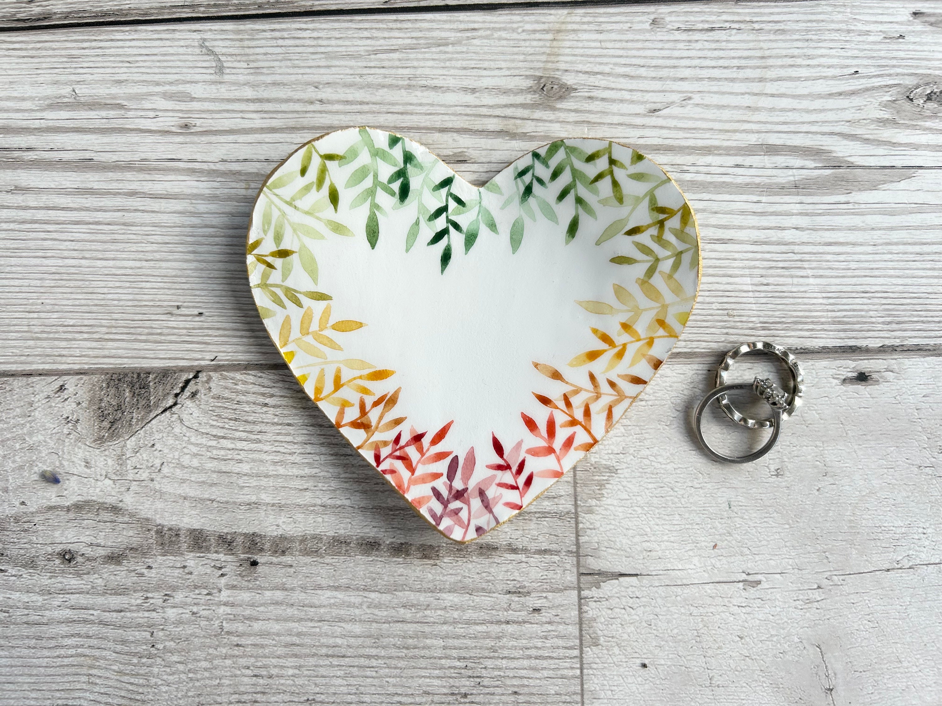 Autumn Leaves Ring Dish. Botanical Trinket Dish. Fall Decor. House ...