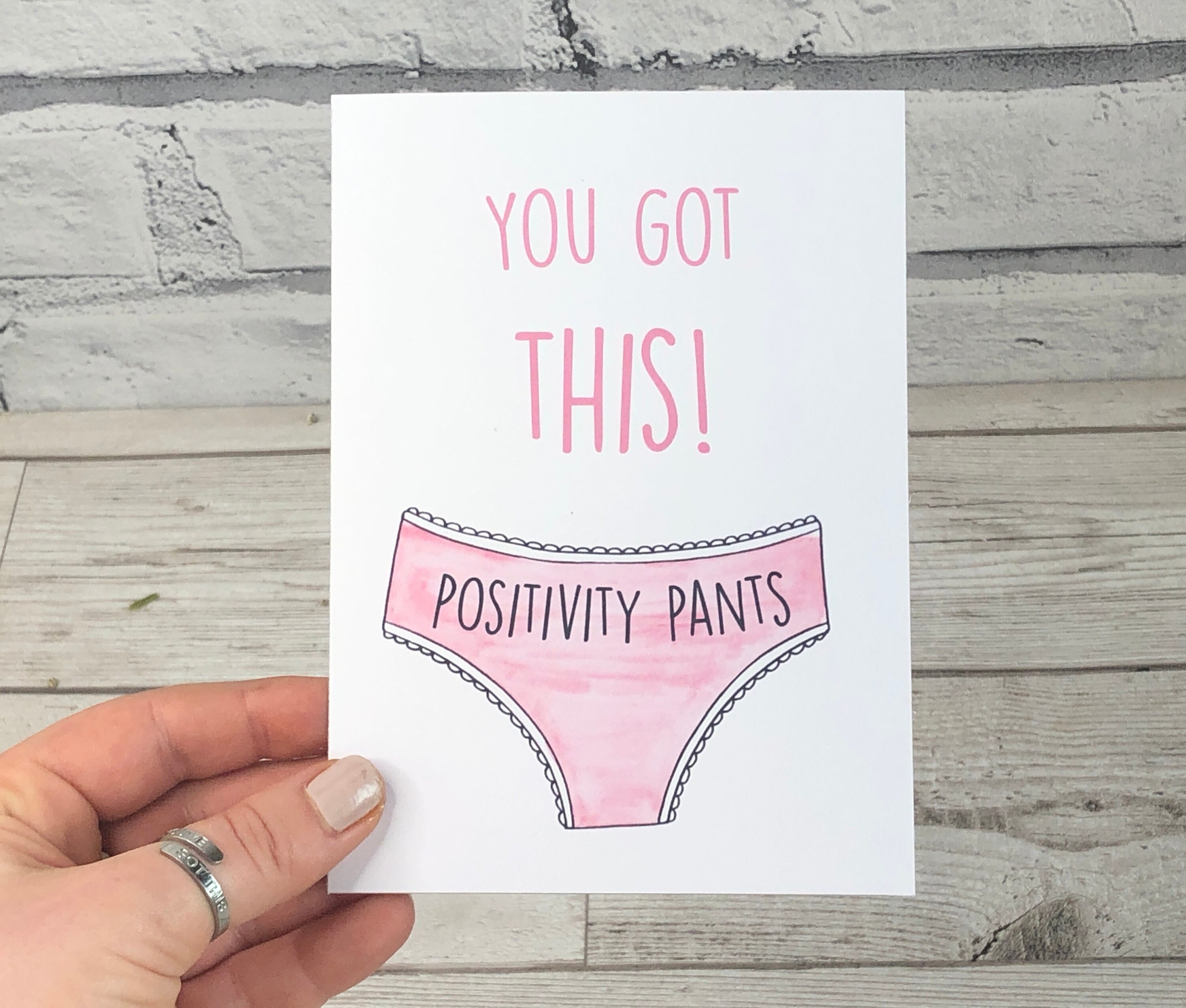 Positivity Pants Card. You Got This Card. Just Because Card. - Etsy UK
