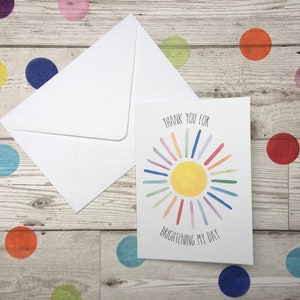 Rainbow Positive Cards. Thank You Cards. Positivity Postcards. You Are ...