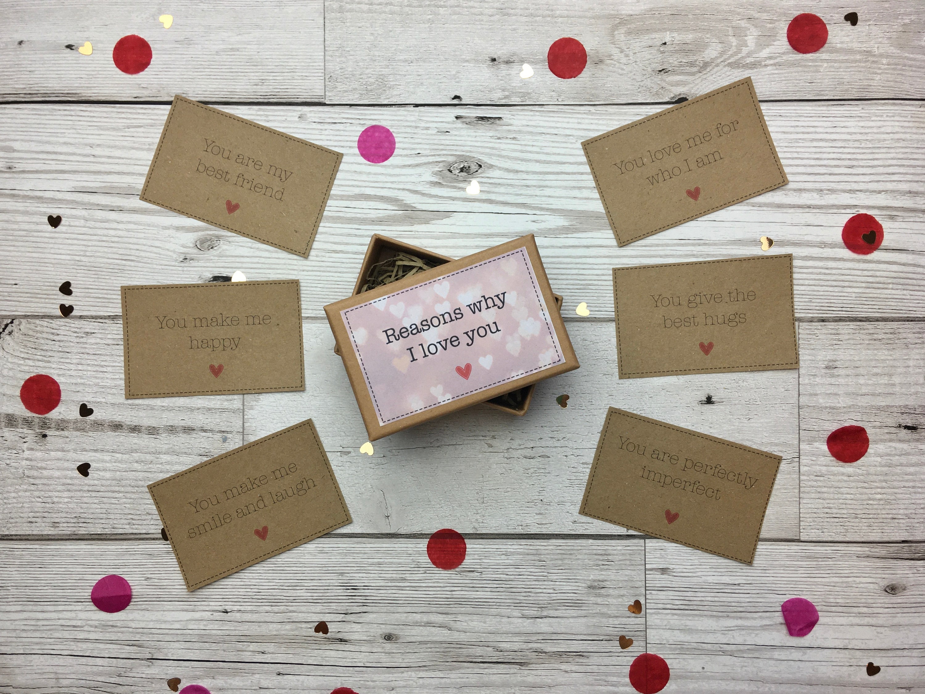 Reasons Why I Love You Note Cards. Anniversary Gift for - Etsy UK