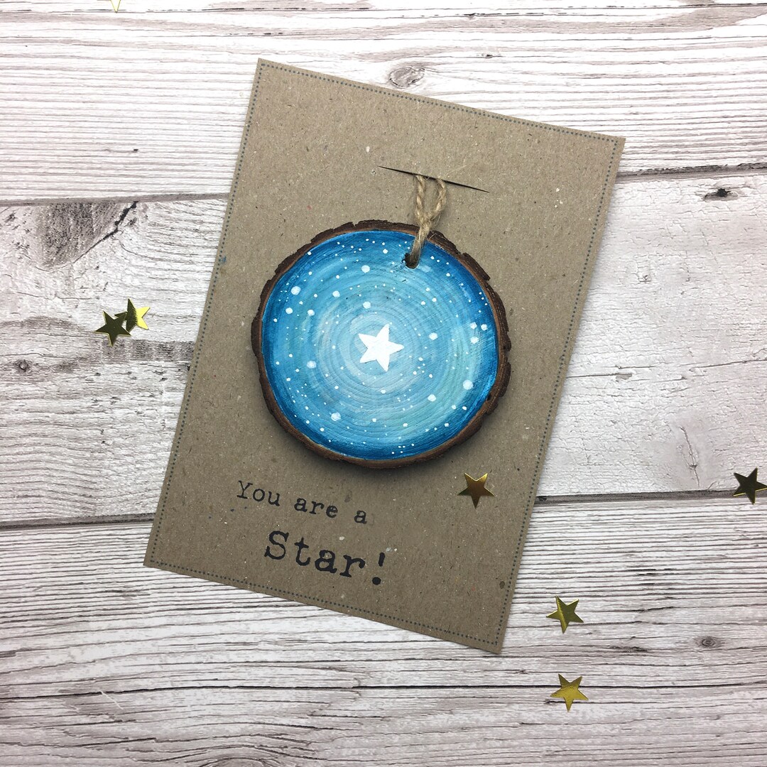 You Are a Star Wooden Sign. Galaxy Home Decor Wall Art. Small Thank You ...
