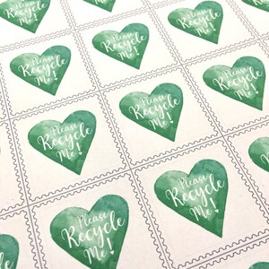 Recycle Me Stickers. Reuse and Recycle Packaging Stickers. Eco | Etsy UK