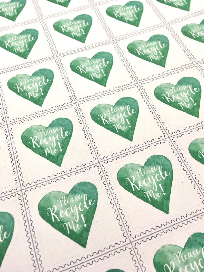 Recycle Me Stickers. Reuse and Recycle Packaging Stickers. Eco | Etsy UK