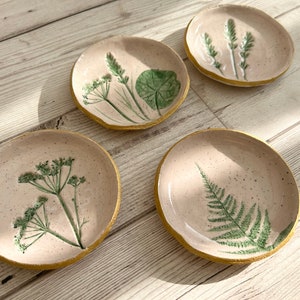 Botanical Trinket Dish. Gold Ring Dish. Nature Lover Gift. Nature ...