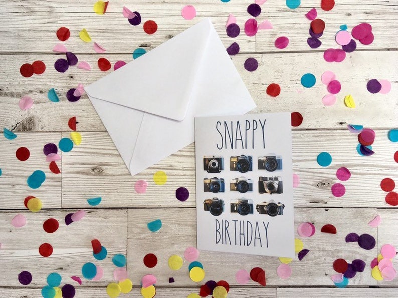 Birthday Card for Photographer. Snappy Birthday Card. Vintage Camera ...