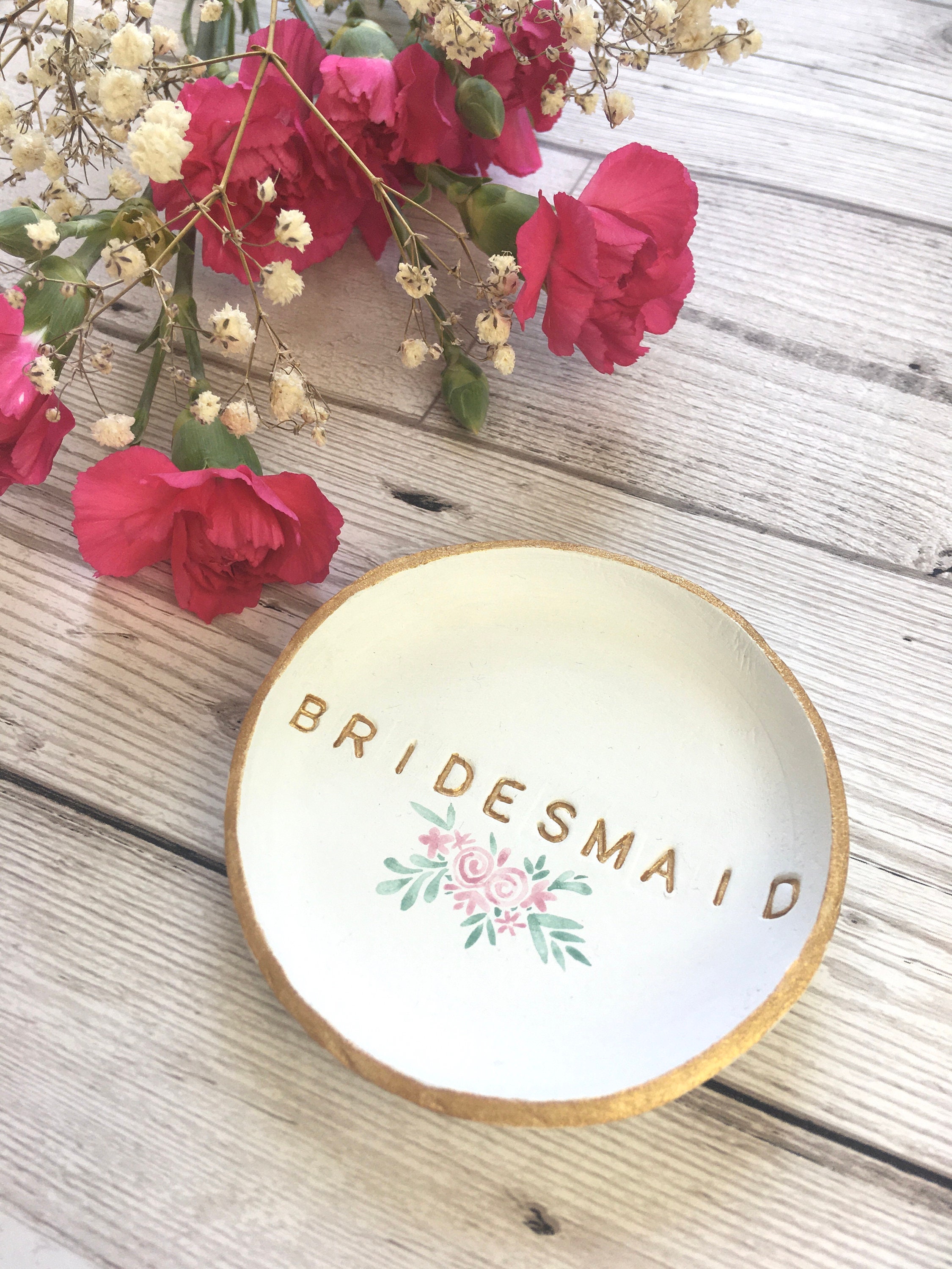 Bridesmaid Trinket Dish. Maid of Honour Keepsake Gift. - Etsy UK