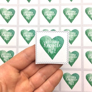 Recycle Me Stickers. Reuse and Recycle Packaging Stickers. Eco | Etsy UK