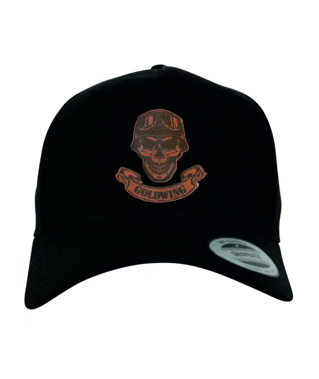 Biker Goldwing Cap With Leather Patch - Etsy