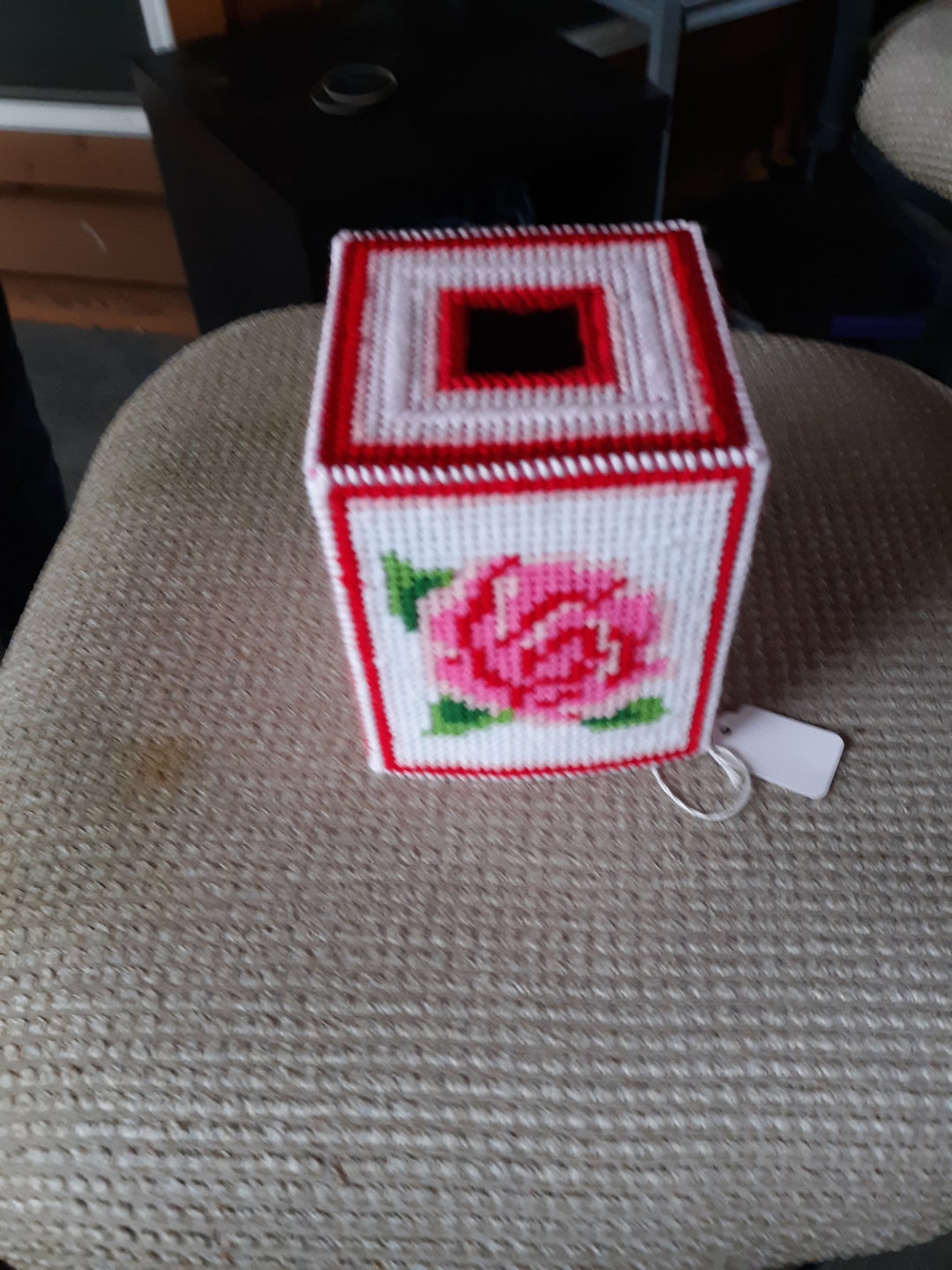 Tissue Box Cover With Rose Design - Etsy